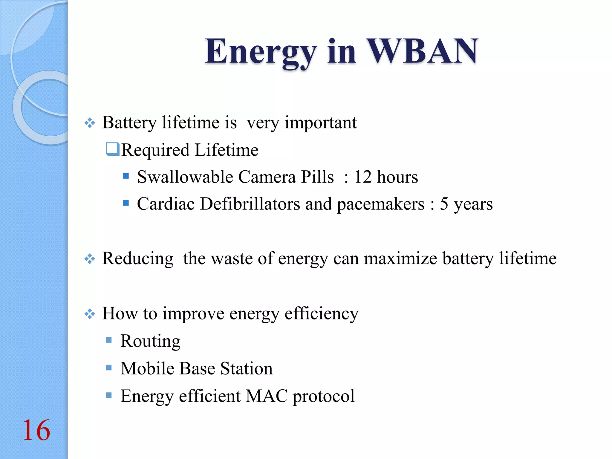 Wireless Body Area Network (WBAN) | PPTX