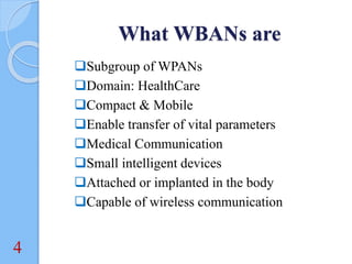 Wireless Body Area Network (WBAN) | PPTX