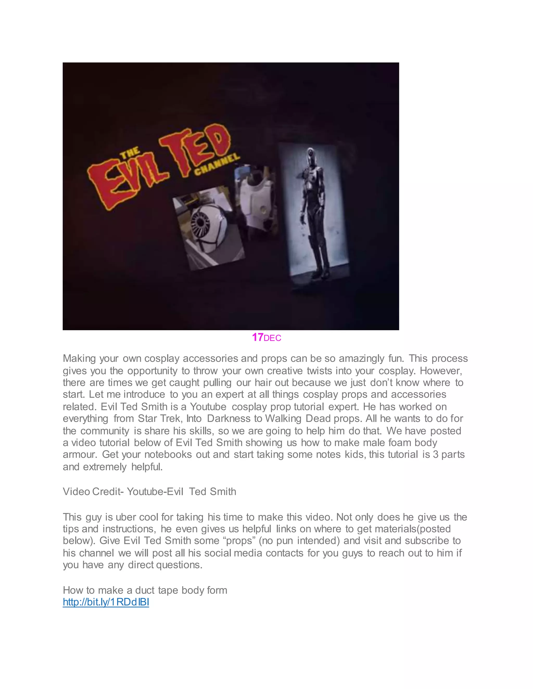 Body armour tutorial | DOCX