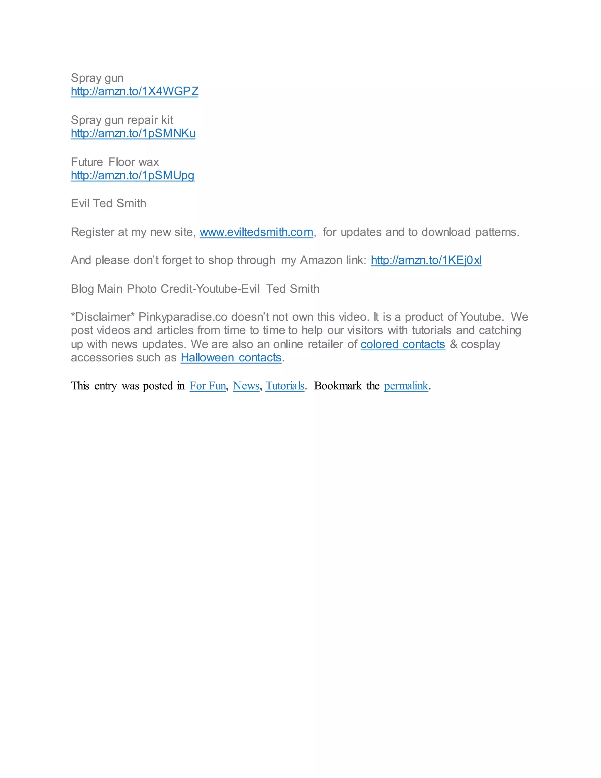 Body armour tutorial | DOCX