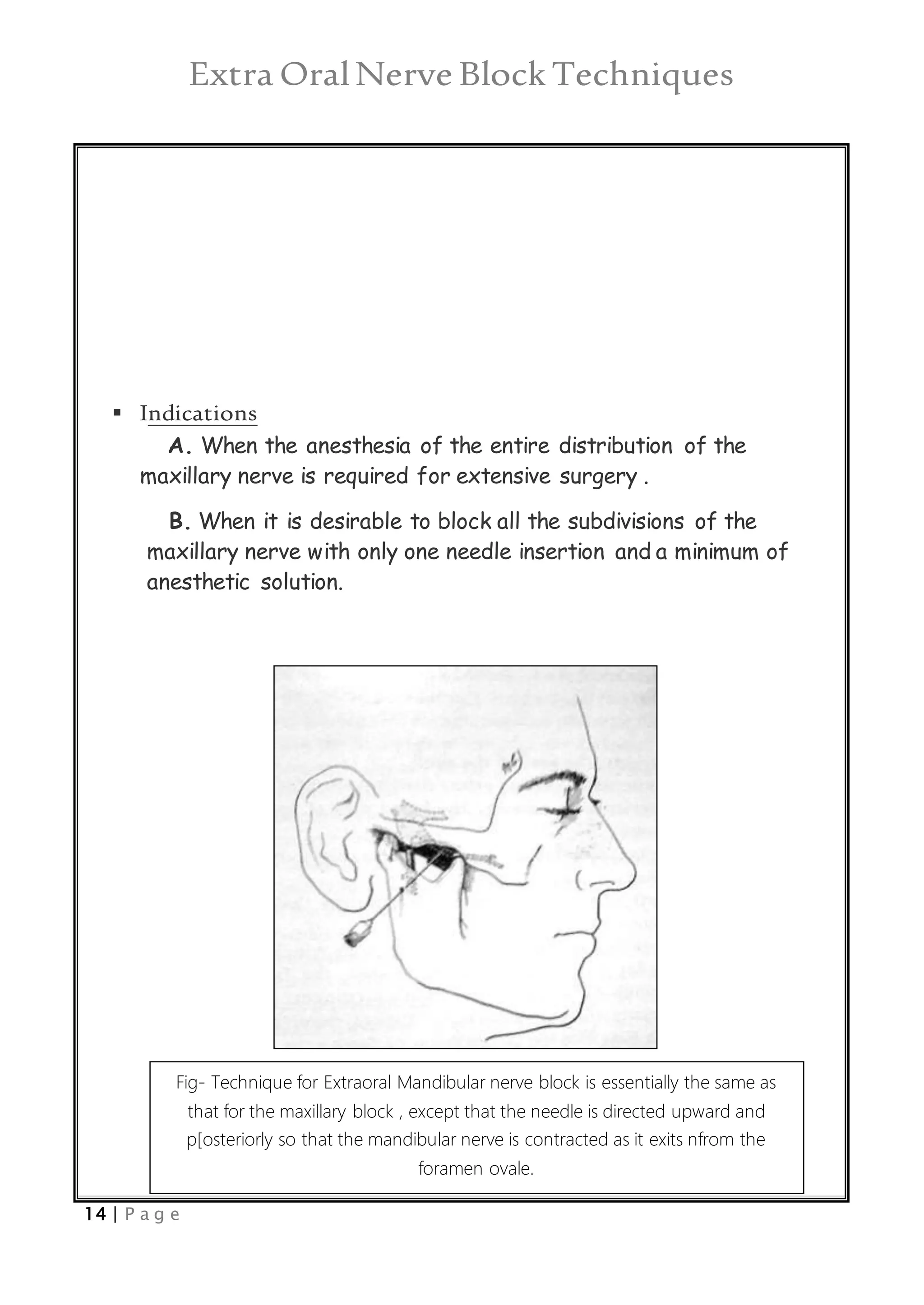 ExtraOral Nerve Block Techniques | DOCX