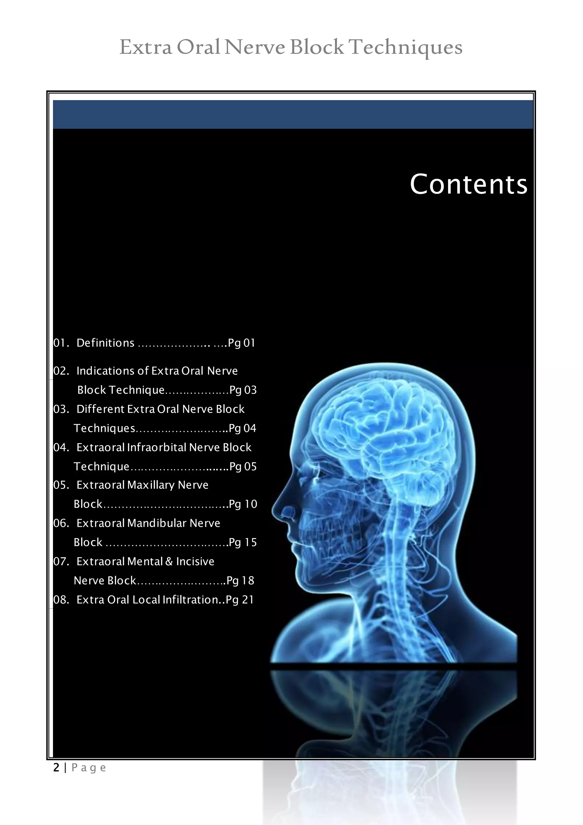 ExtraOral Nerve Block Techniques | DOCX