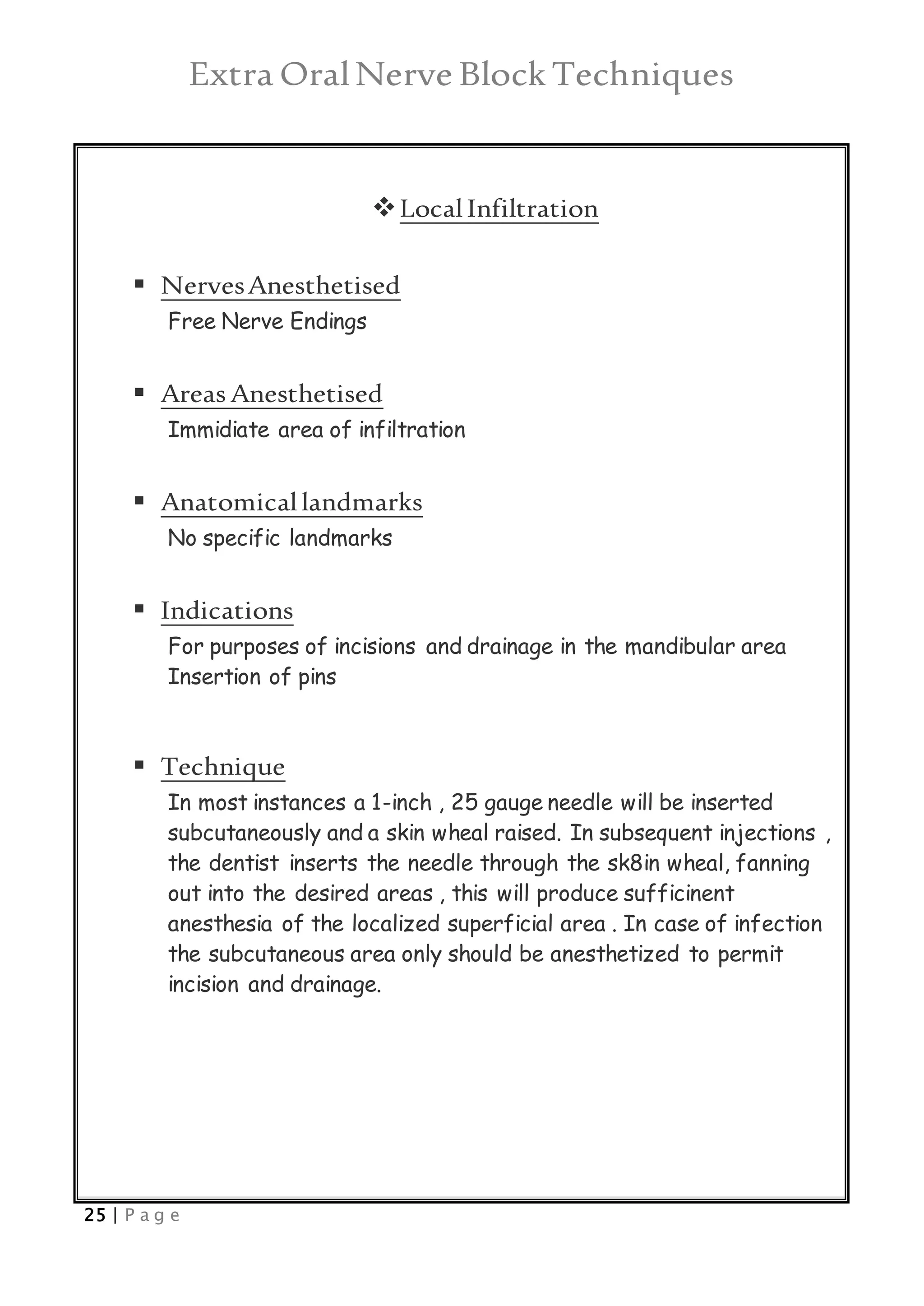 ExtraOral Nerve Block Techniques | DOCX