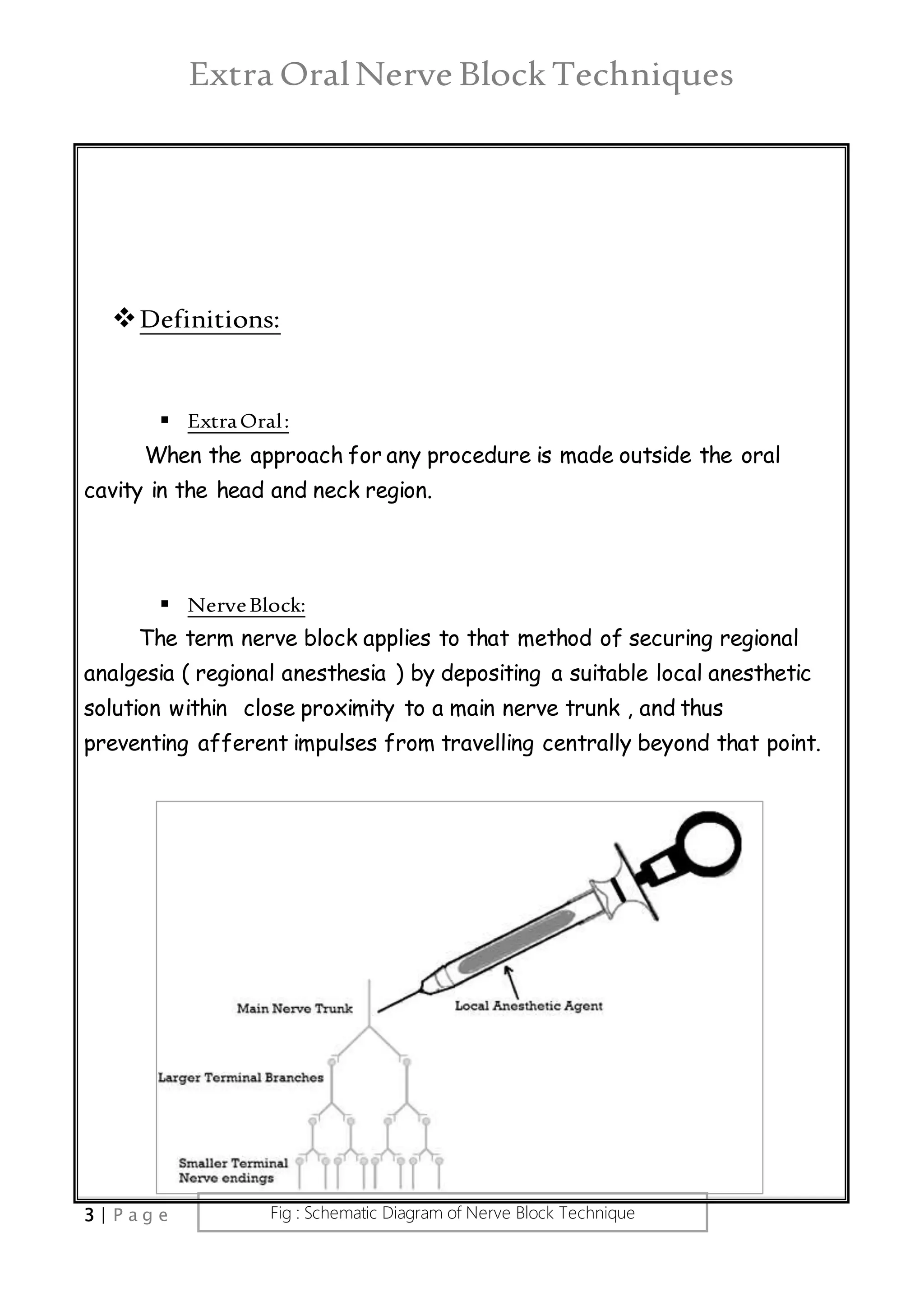 ExtraOral Nerve Block Techniques | DOCX