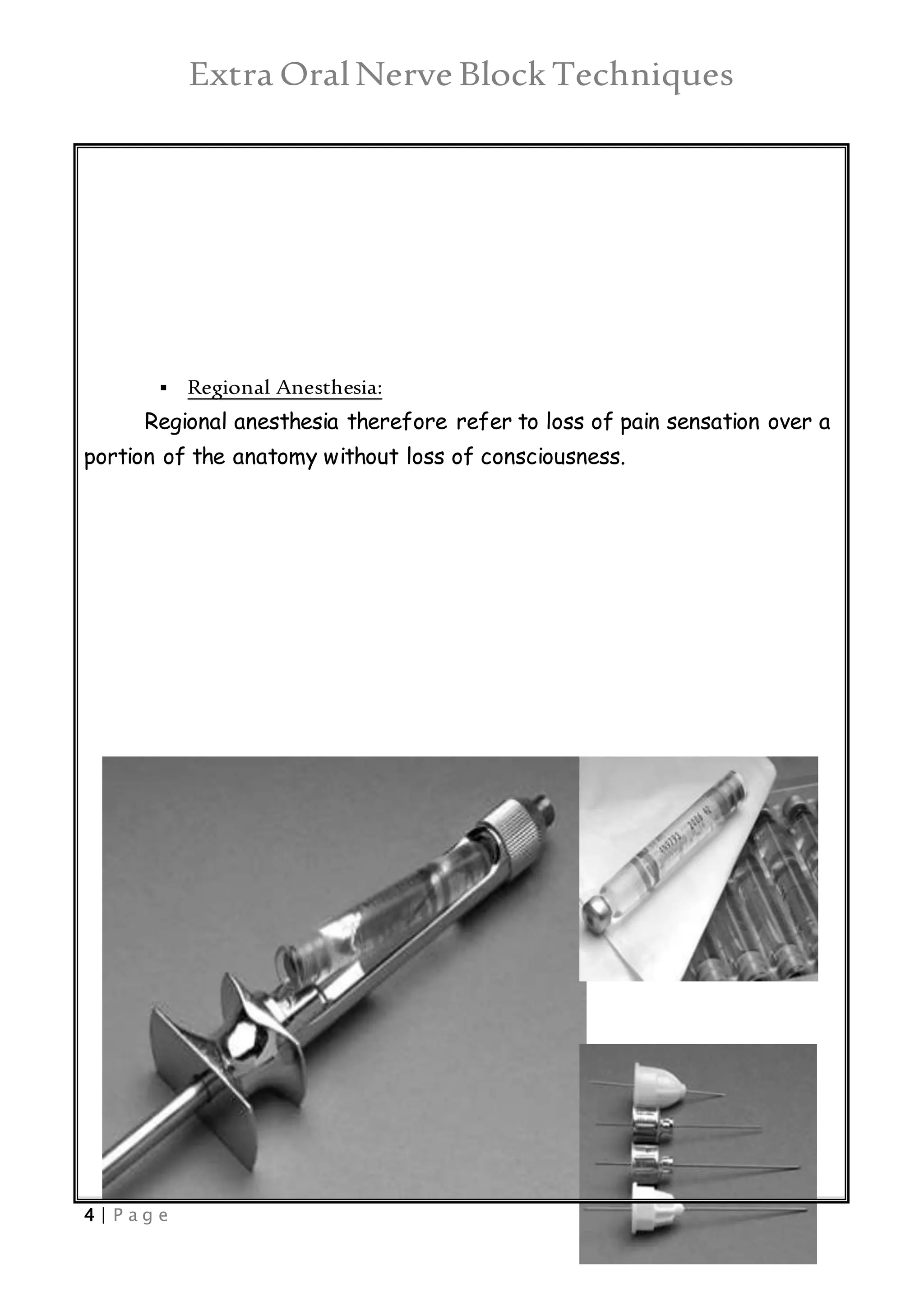 ExtraOral Nerve Block Techniques | DOCX