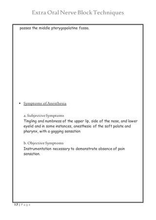 ExtraOral Nerve Block Techniques | DOCX