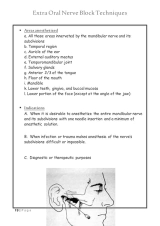 ExtraOral Nerve Block Techniques | DOCX