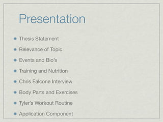 Bodybuilding101 SGP Slides | KEY