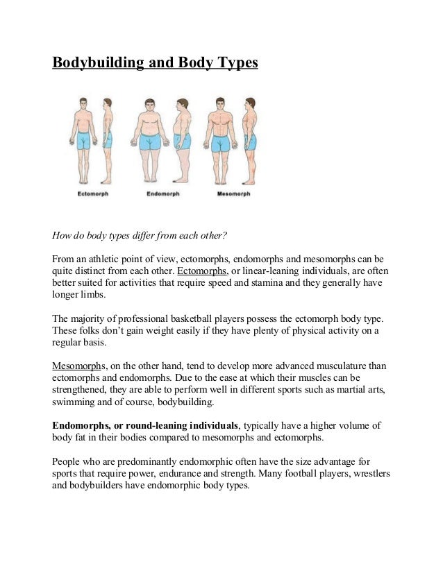 Bodybuilding and body types