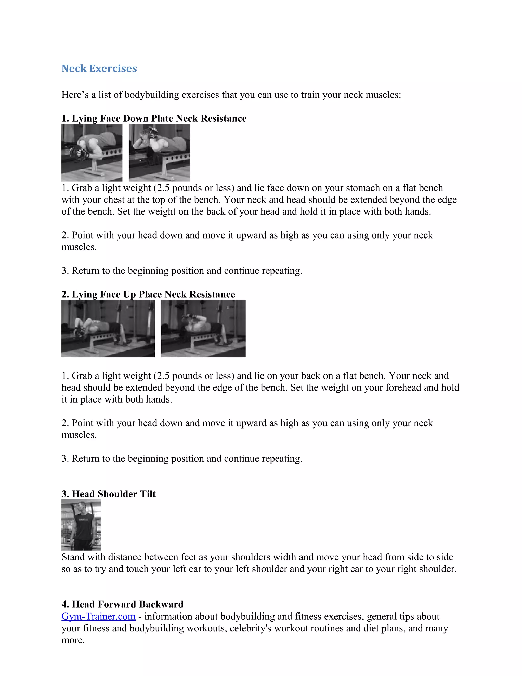 Bodybuilding Exercises | PDF