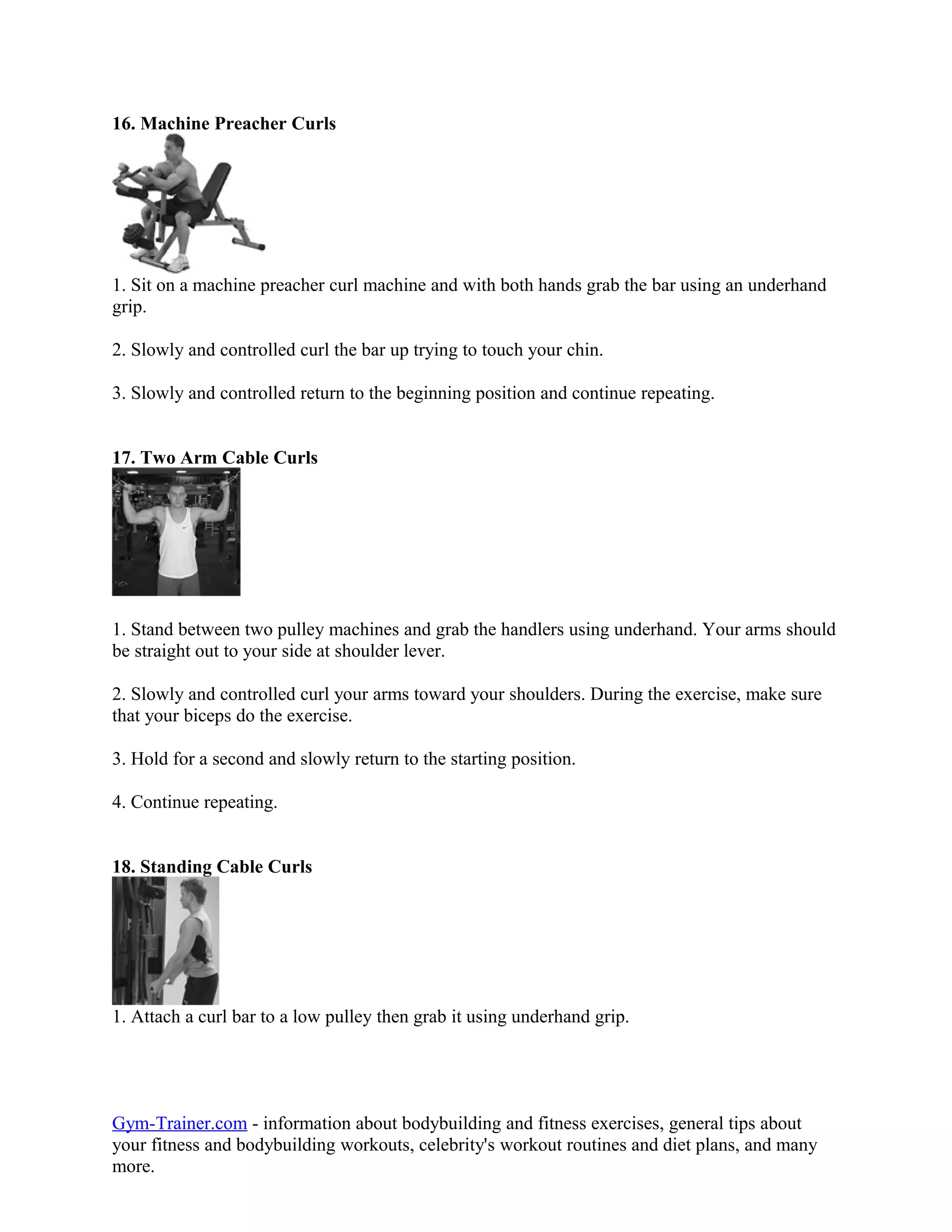 Bodybuilding Exercises | PDF