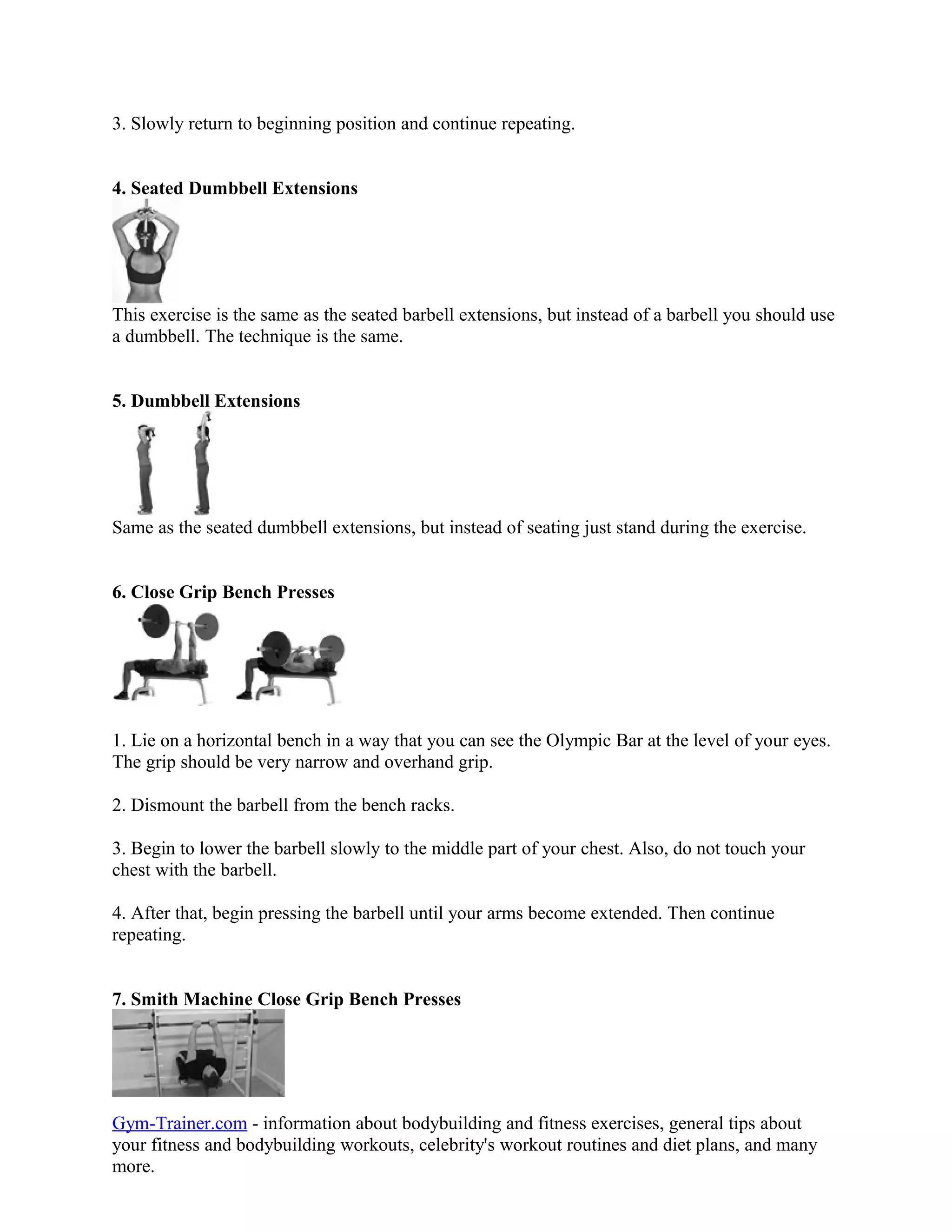 Bodybuilding Exercises | PDF