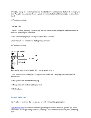 Bodybuilding Exercises | PDF