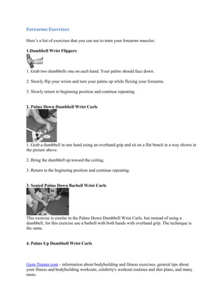 Bodybuilding Exercises | PDF