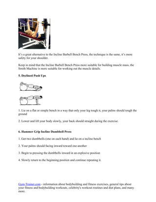 Bodybuilding Exercises | PDF