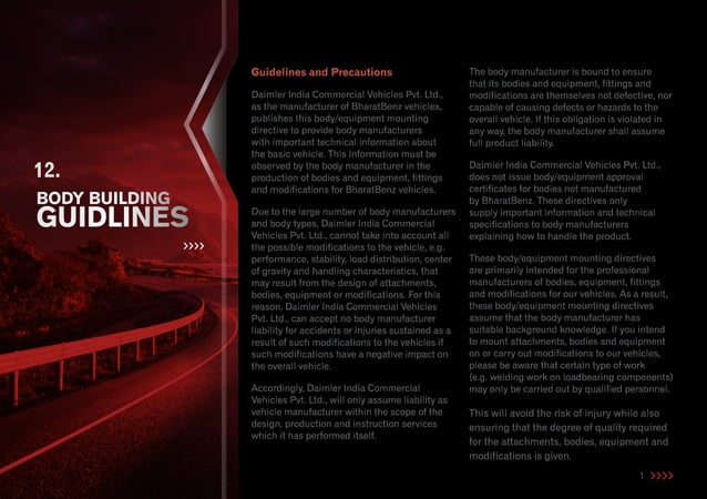 Body Building Guideline_Booklet_HDT_TT_A5_03_06_2020.pdf | Automotive ...