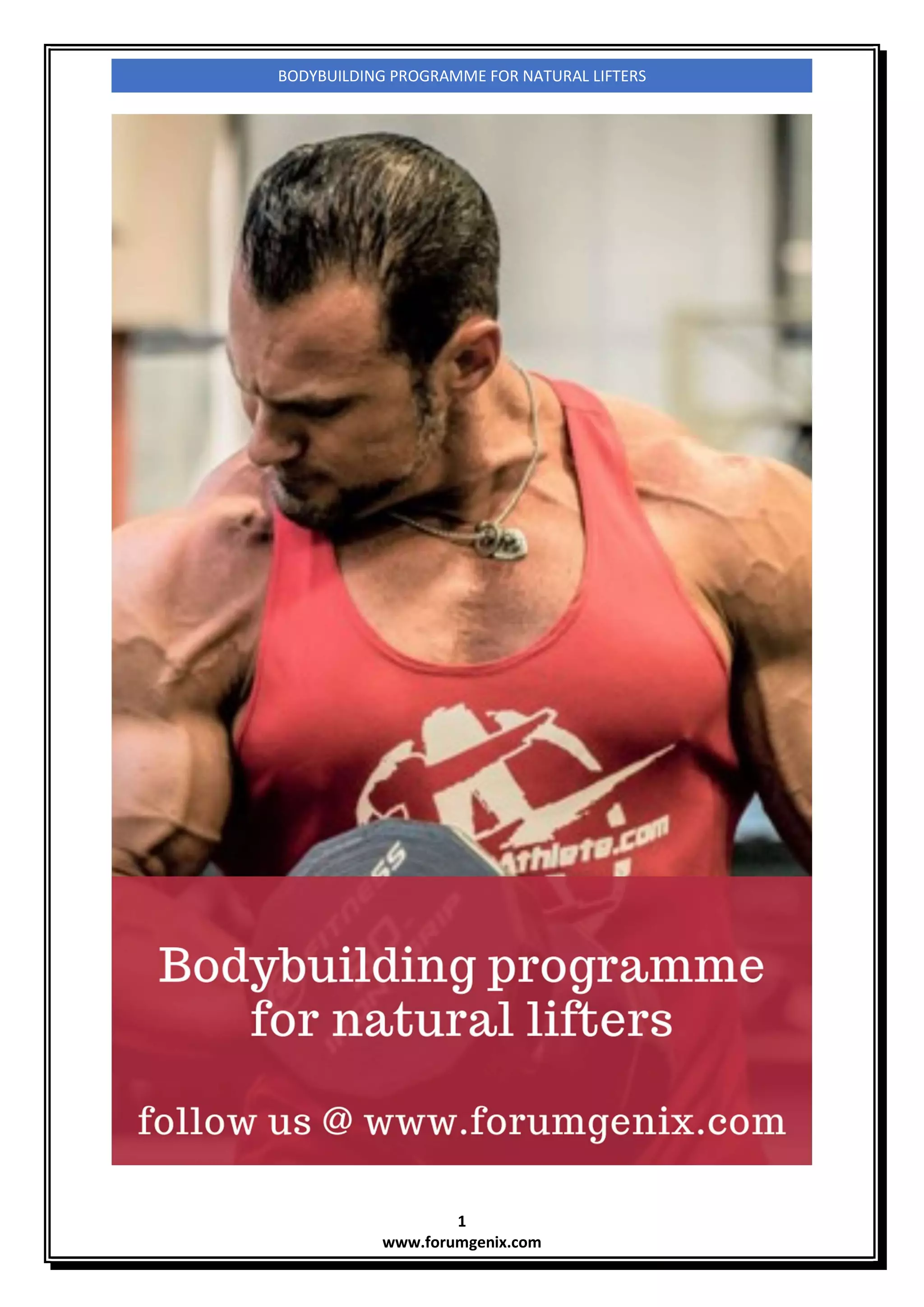 Bodybuilding programme for natural lifters | PDF