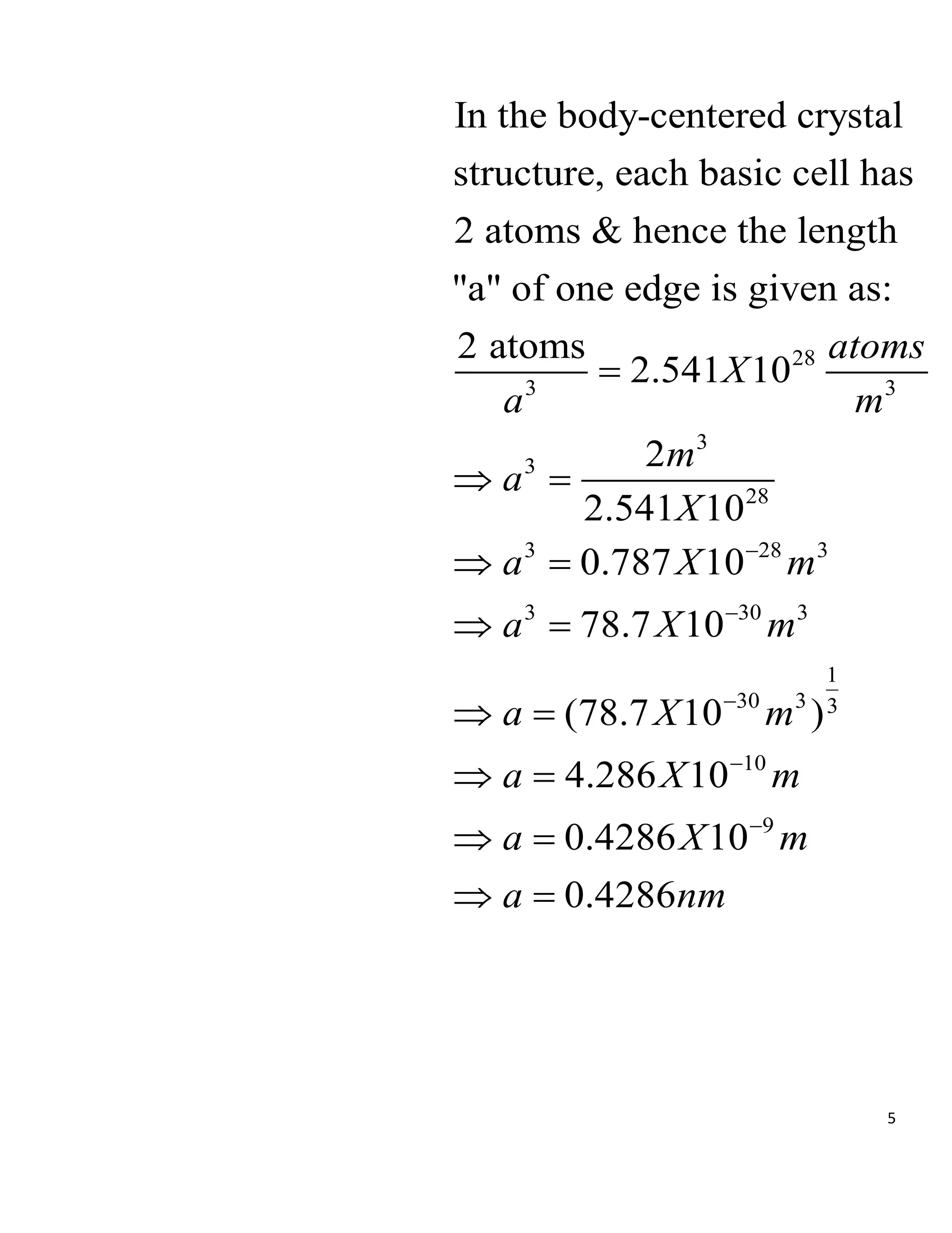 Body Centered Cubic Structure Pdf