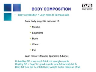 Body composition + body mass index | PPT