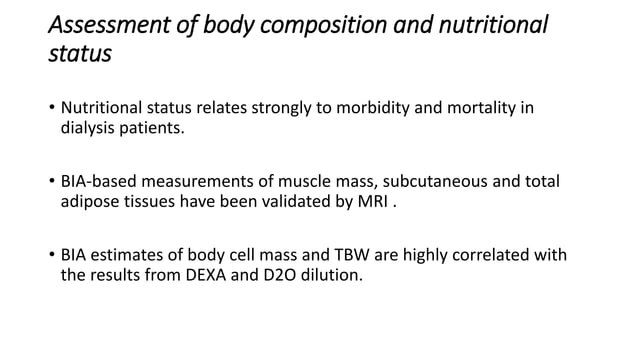 Body composition monitoring by bioimpedence spectroscopy | PPT ...