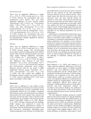 Body composition of english premier league soccer players | PDF