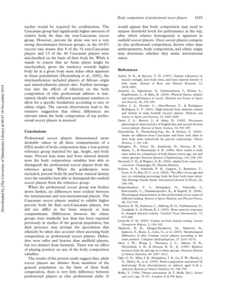 Body composition of english premier league soccer players | PDF