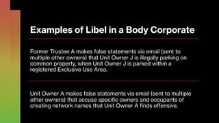 Body Corporates Beware: Defamation in Sectional Title Schemes | PDF | Law