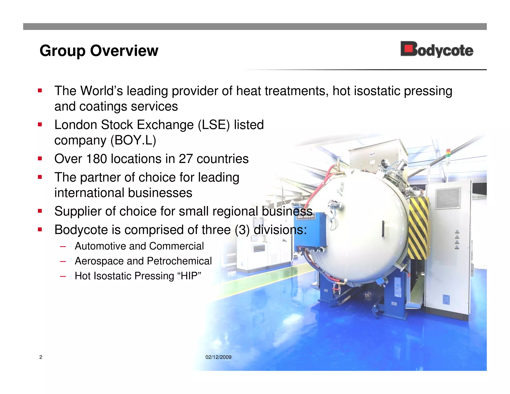 Bodycote Overview 1109 | PPT