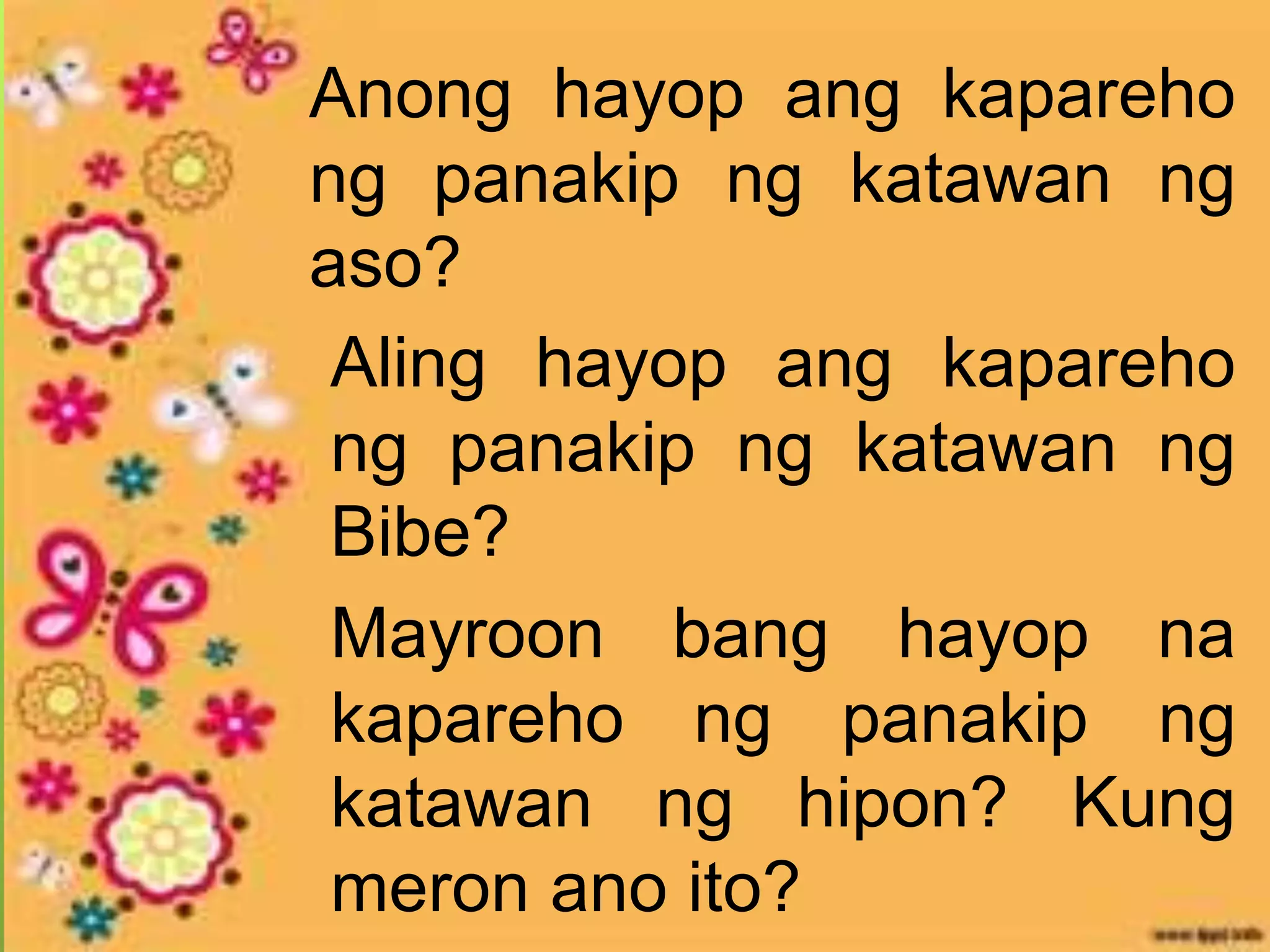 Body covering of animals | PPTX