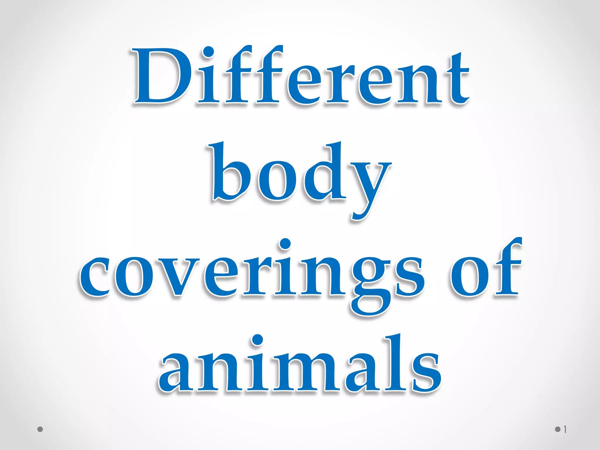 Body Coverings of Animals | PPT