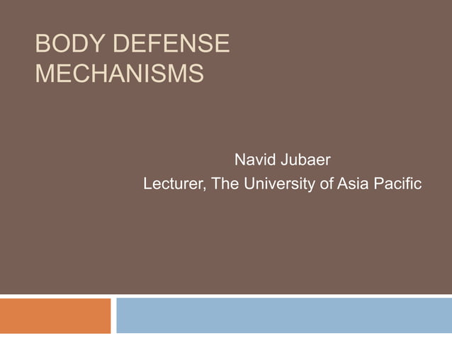 Body Defense Mechanism | PPTX | Infectious Diseases | Diseases and ...
