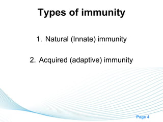 Body defense mechanism and immunity | PPT