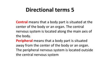 Body directions- regions -planes | PPT