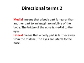 Body directions- regions -planes | PPT