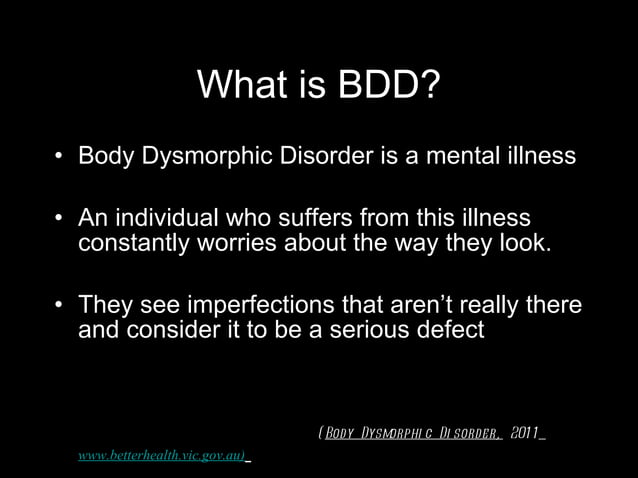Body dysmorphic disorder | PPT