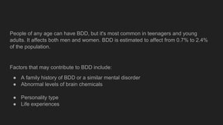 BODY_DYSMORPHIC_DISORDER.pptx psychology lecture .. | PPTX