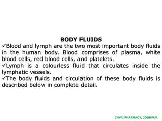 BODY FLUIDS | PPTX