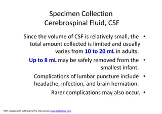 BODY FLUID ANALYSIS FOR CELLULAR COMPOSITION: PROPOSED GUIDELINES | PDF