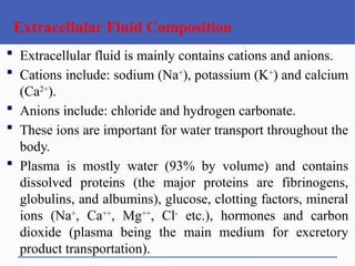 Body fluid- Intracellular, Extracellular and Specilized fluids.pptx