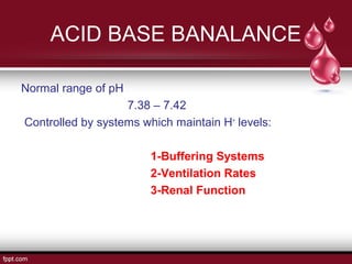 Body fluid and acid base balance | PPT