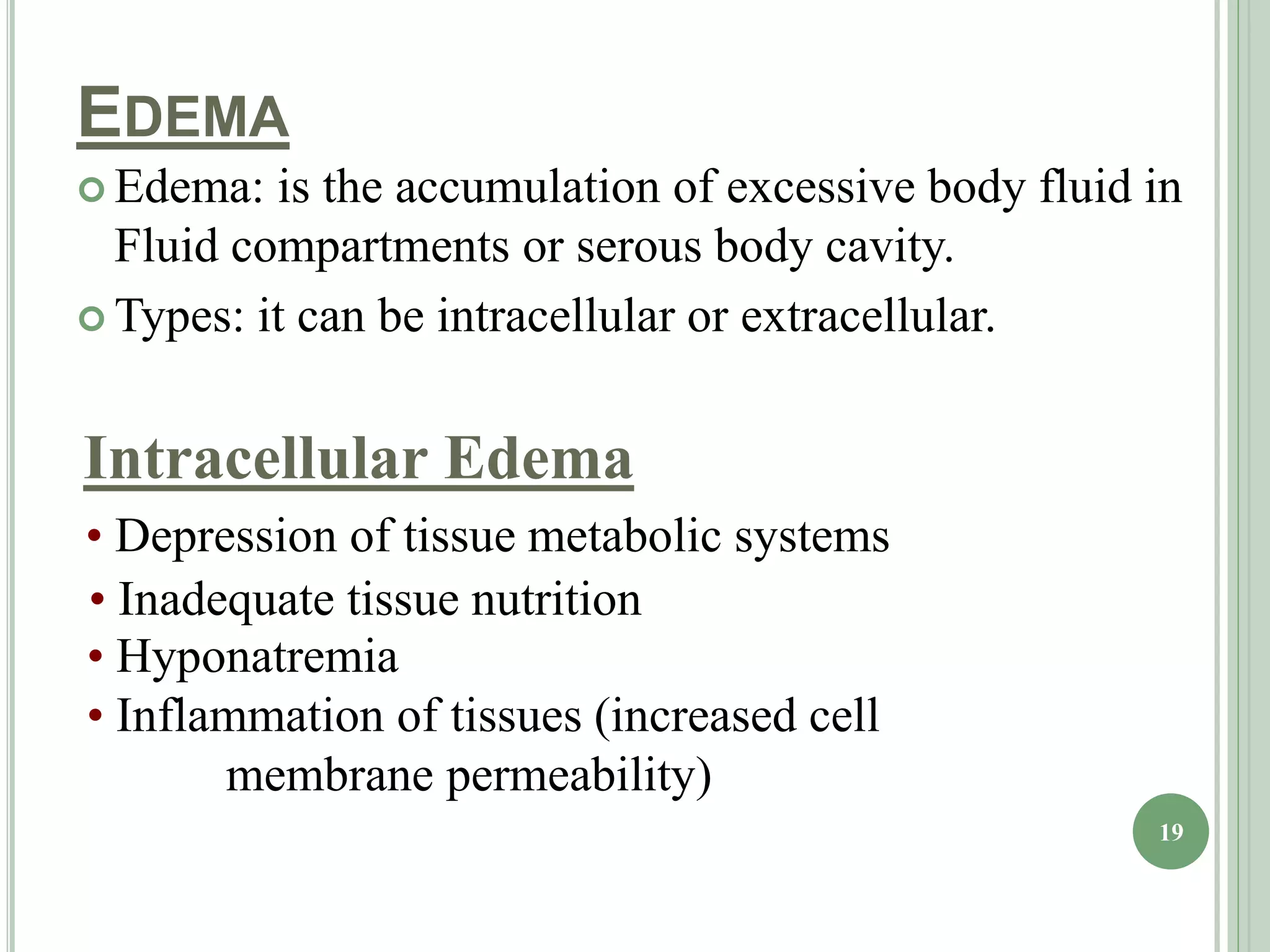 Body fluid, compartments and edema | PPTX