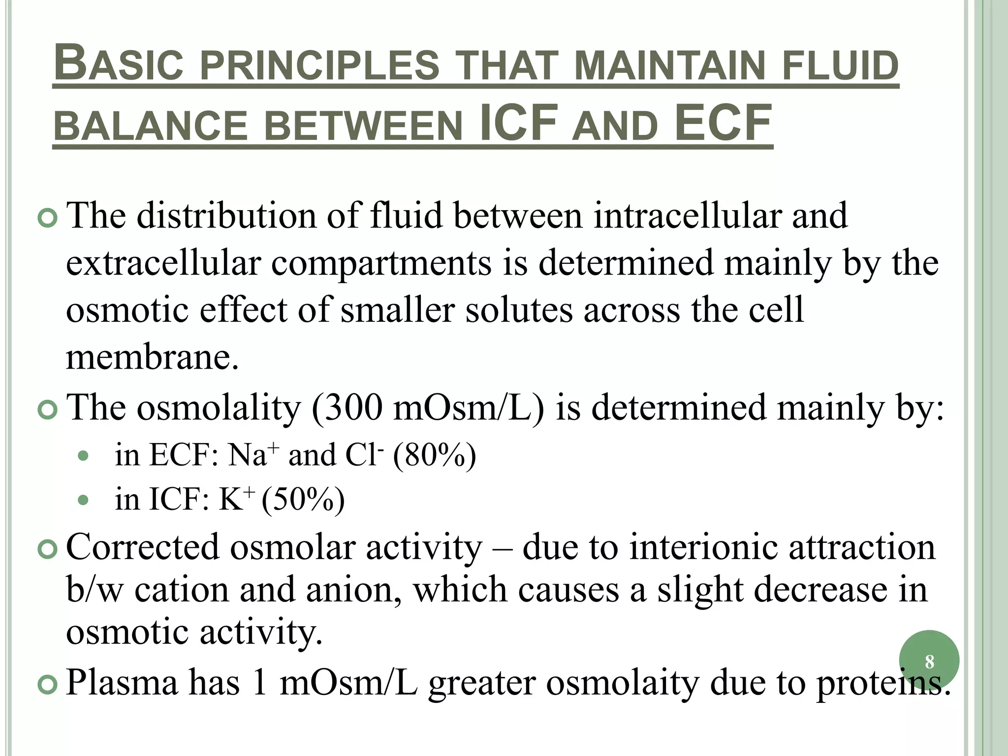 Body fluid, compartments and edema | PPTX