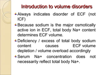 Body fluid compartments, daily water intake and | PPT