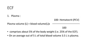 Body fluid & composition | PPTX | Chemistry | Science