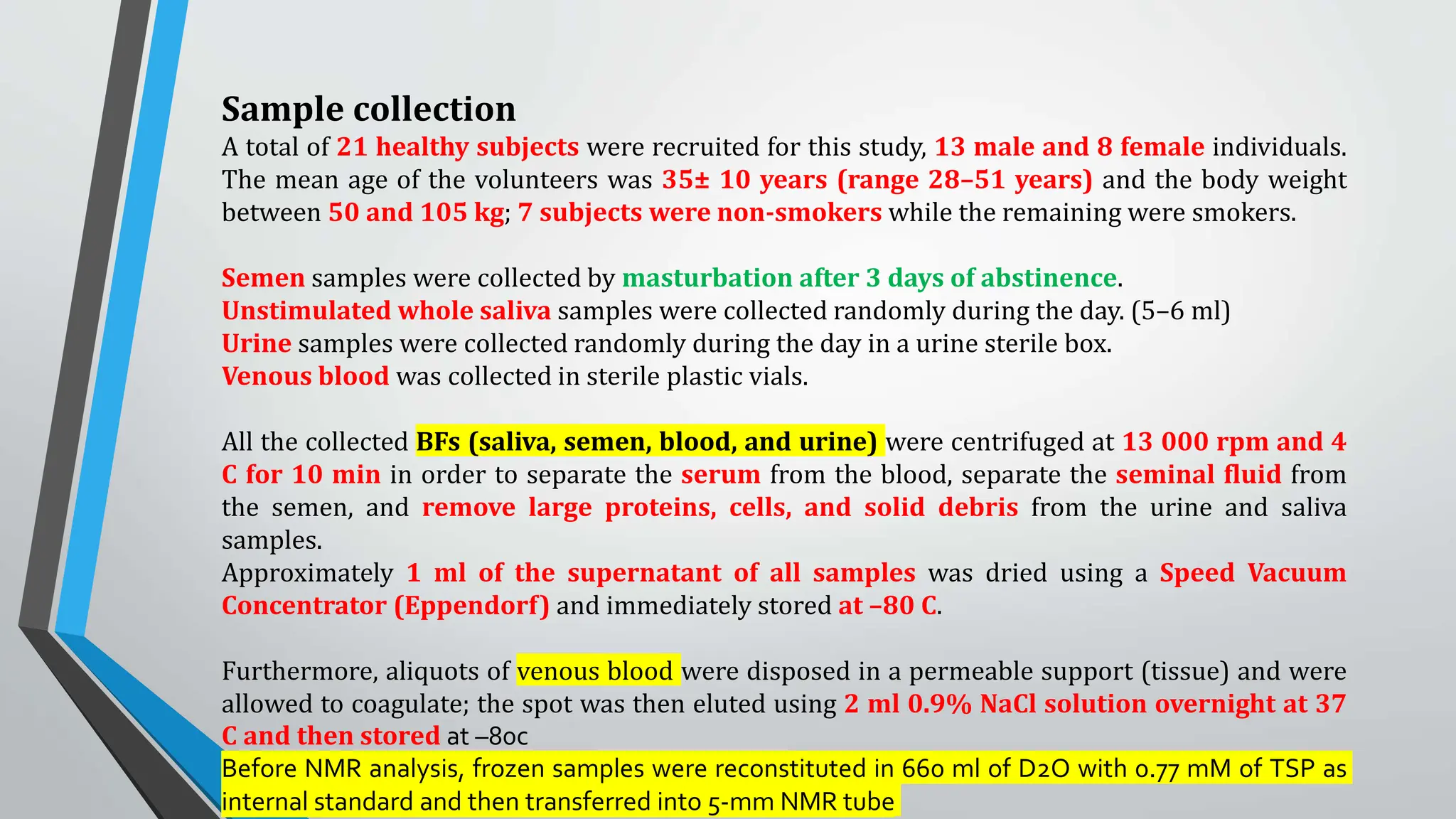 Body fluid identification using X ray fluorescenece and NMR.pptx