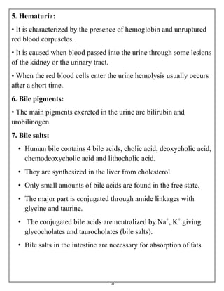 Urine Analysis and Kidney function tests | PDF