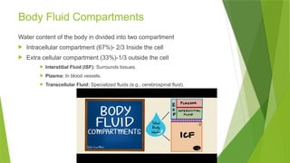 The Body fluids lecture two biochemistry | PPTX