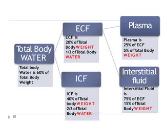 Body Fluids content in anatomy and physiology | PPTX