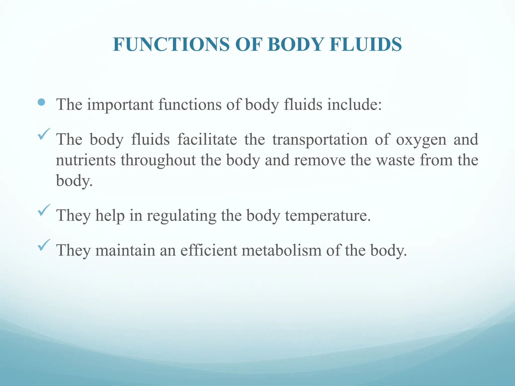 BODY FLUIDS POWER POINT PRESENTATION POWER POINT PRESENTATION | PPTX