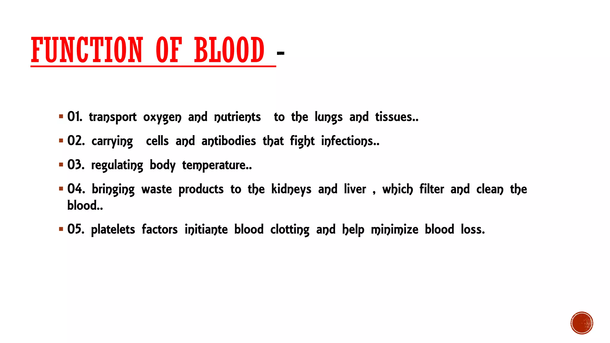 Body fluids and blood - Human Anatomy and Physiology 1st | PDF